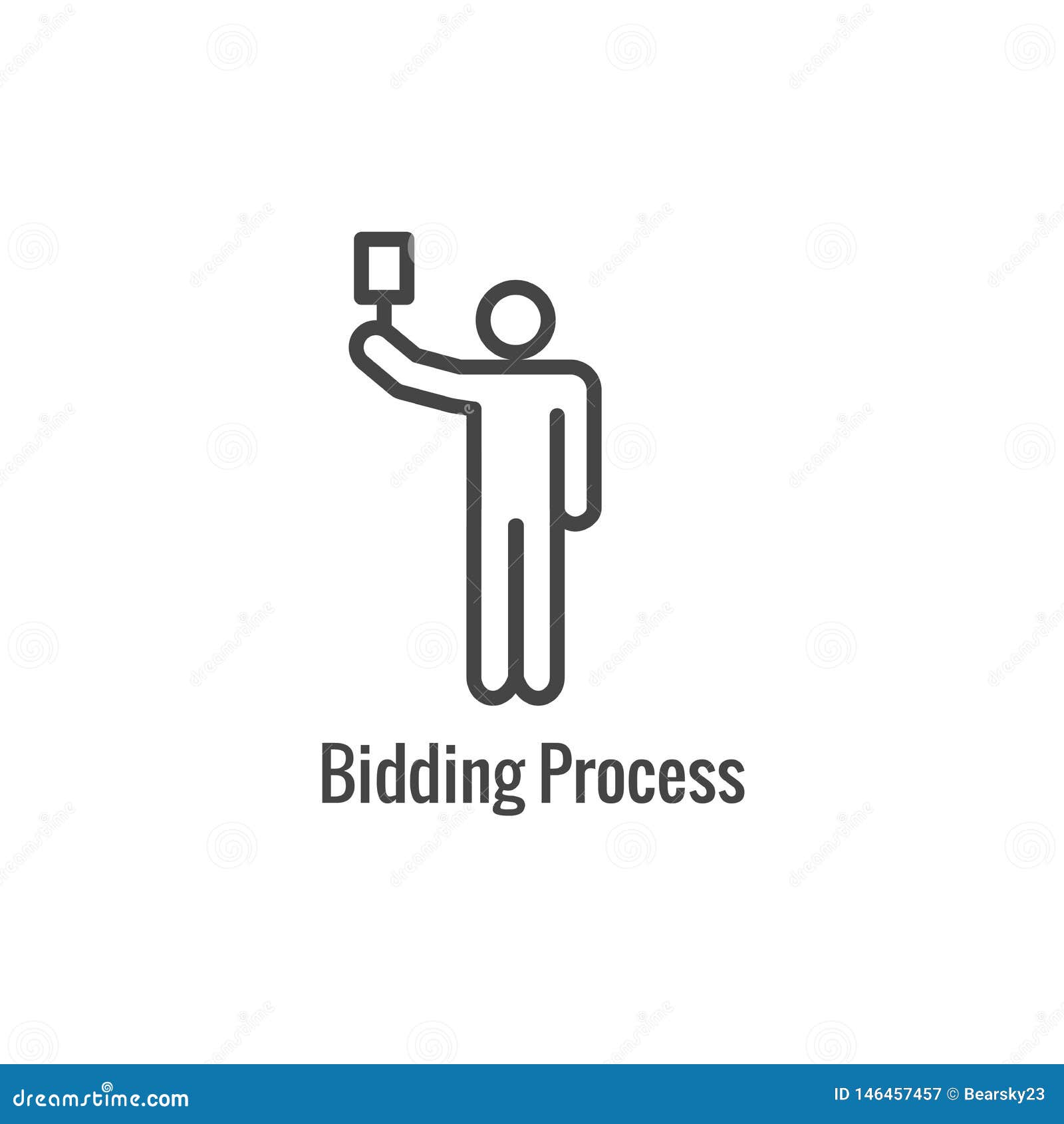 New Business Process Icon | Bidding Procedure Phase Stock Vector ...