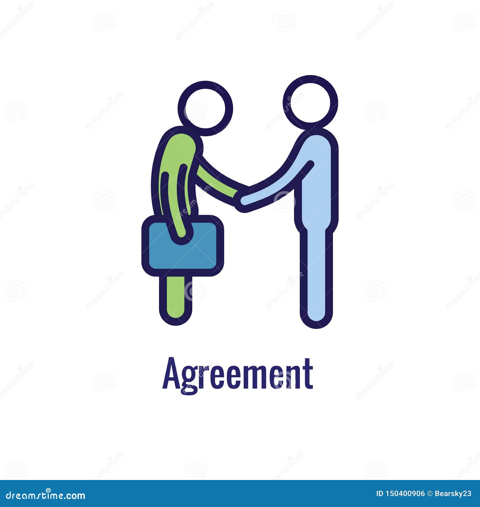 New Business Process Icon | Client Agreement Phase Vector Illustration ...