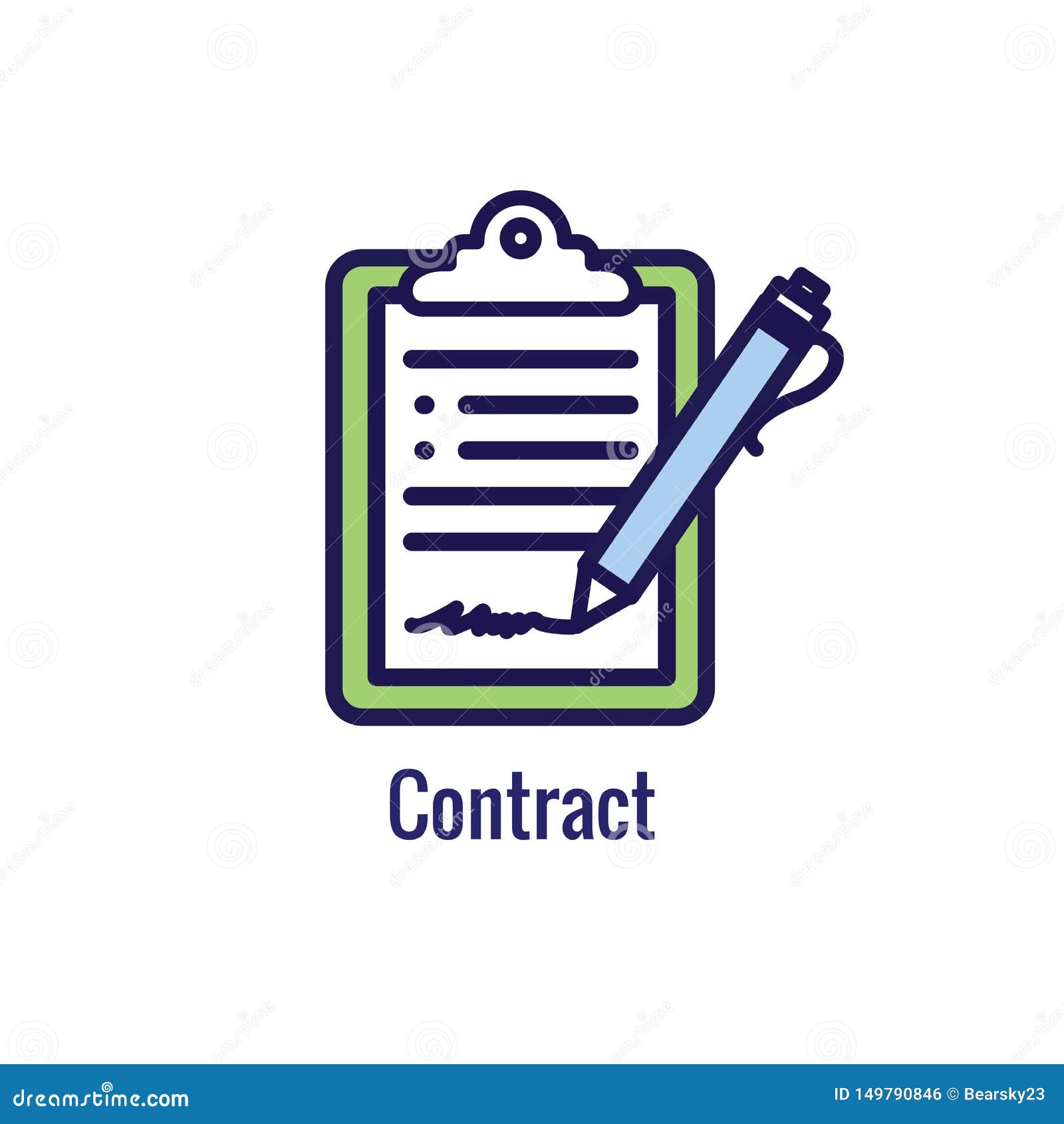Contract Signing Legal Agreement Concept Icon Or Logo Vector ... Contract Signing Legal Agreement Concept Icon Or Logo Vector ...