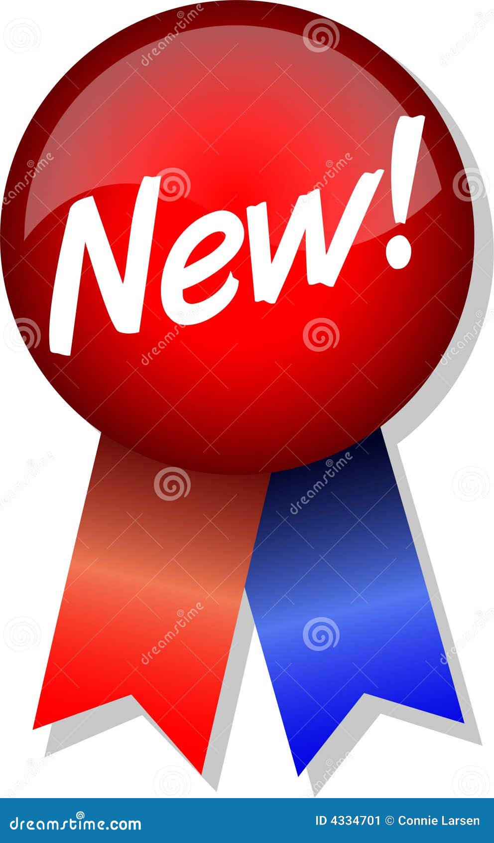 New! Button and Ribbon/eps stock vector. Illustration of blue - 4334701