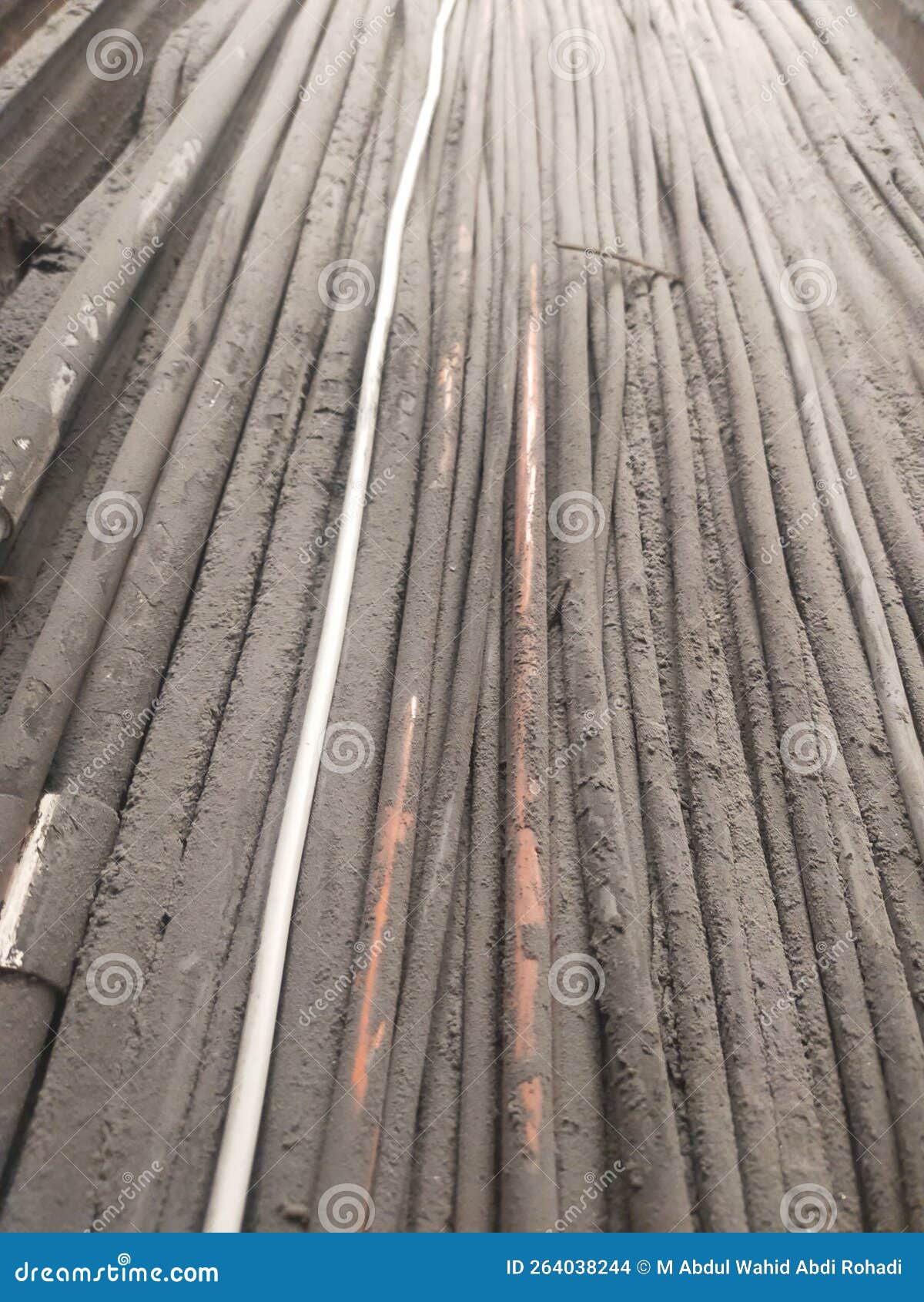 The New Cable Has Not Been Touched by the Dust on the Old and Weathered ...