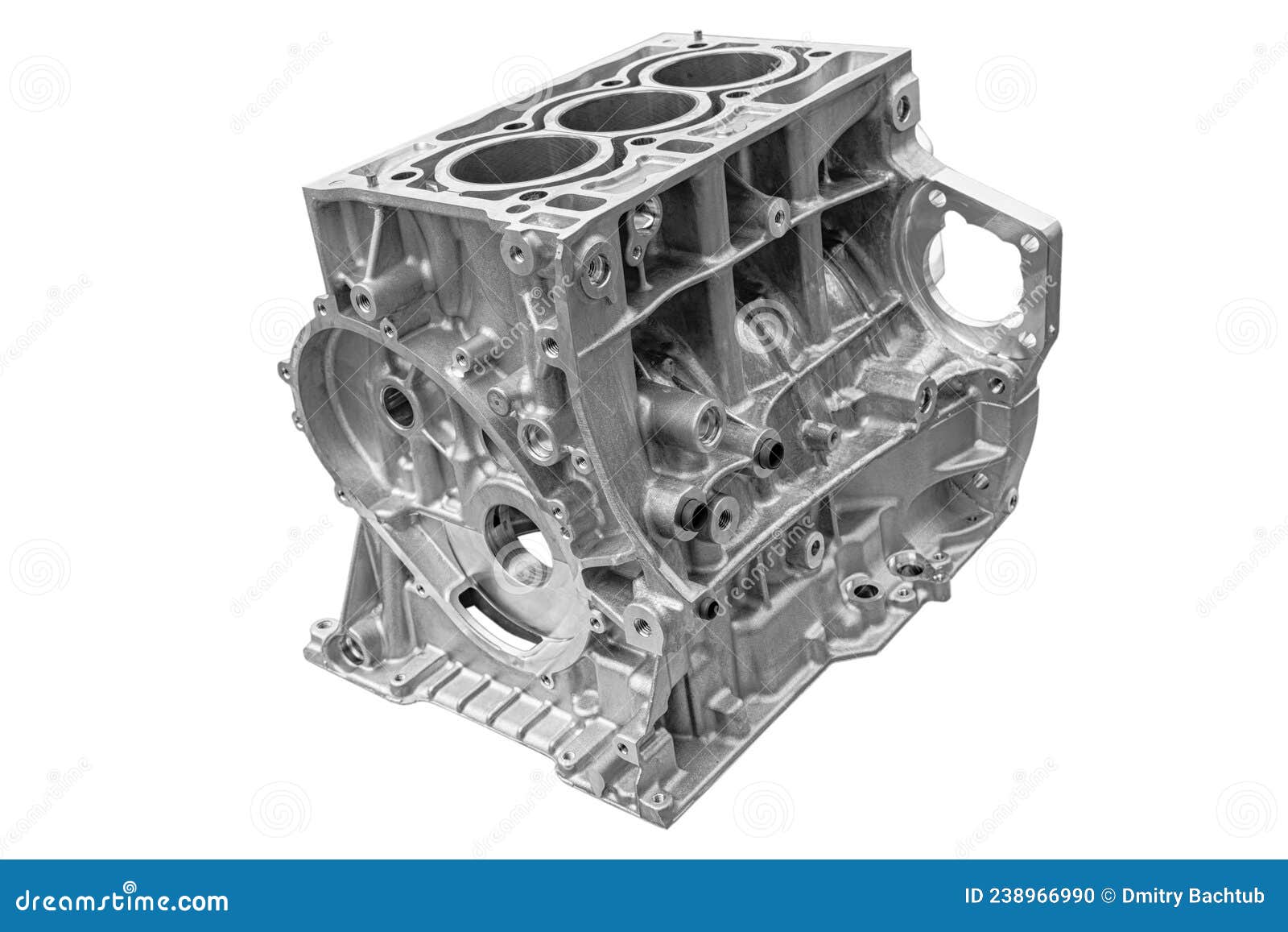 New Car Cylinder Block on White Background Stock Photo - Image of ...