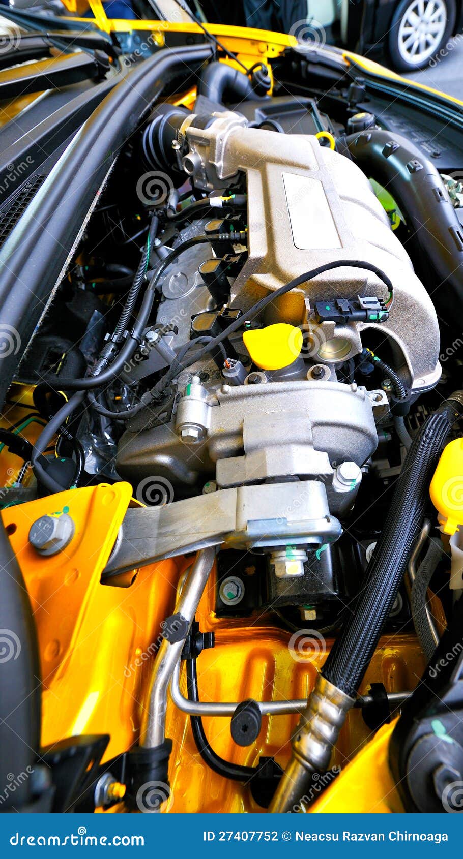 New car engine stock photo. Image of field, cutthrough - 27407752