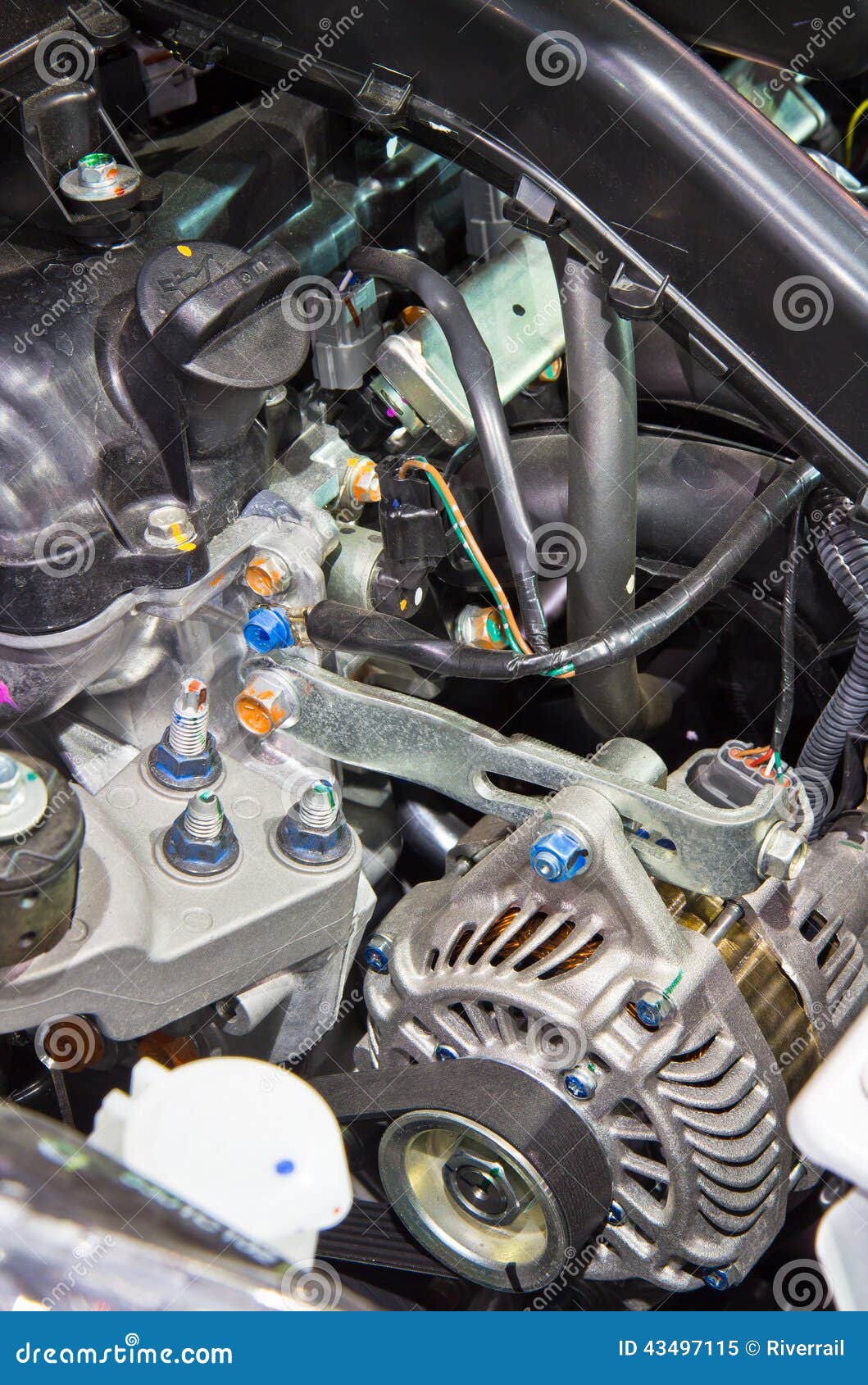 New car engine stock image. Image of flow, geometric - 43497115