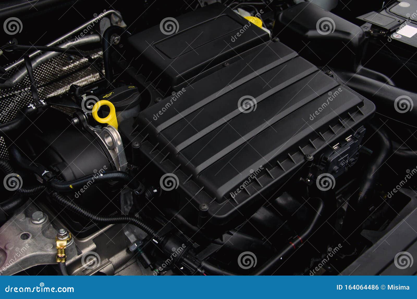 New car engine stock photo. Image of polished, generator - 164064486