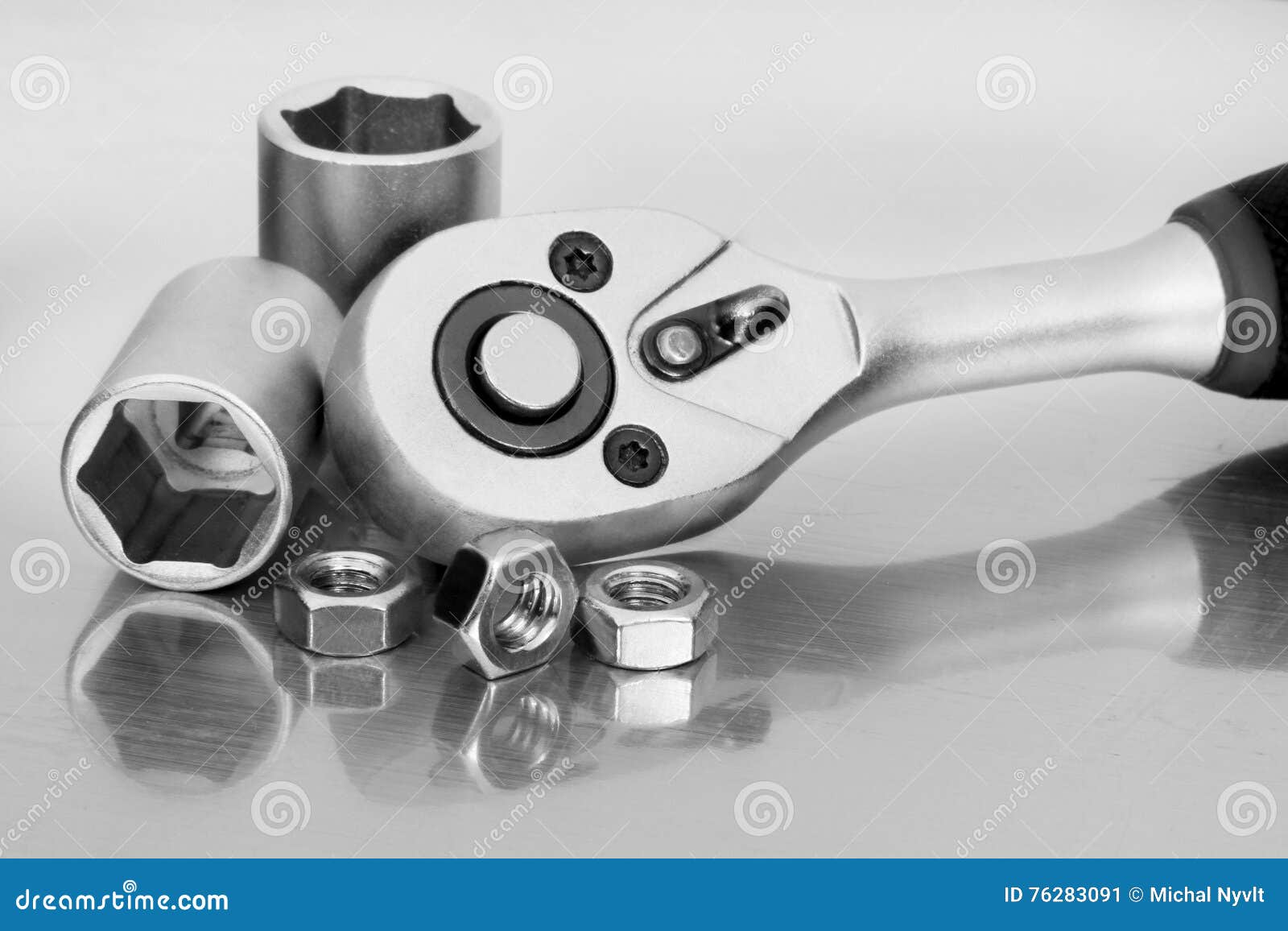 New Car Engine Tools on Metal Background Stock Image - Image of element ...