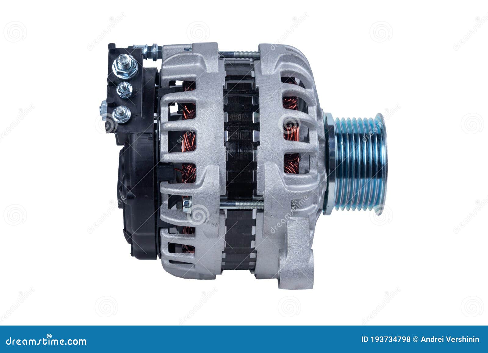 New Car Generator on White Background Stock Photo - Image of iron ...