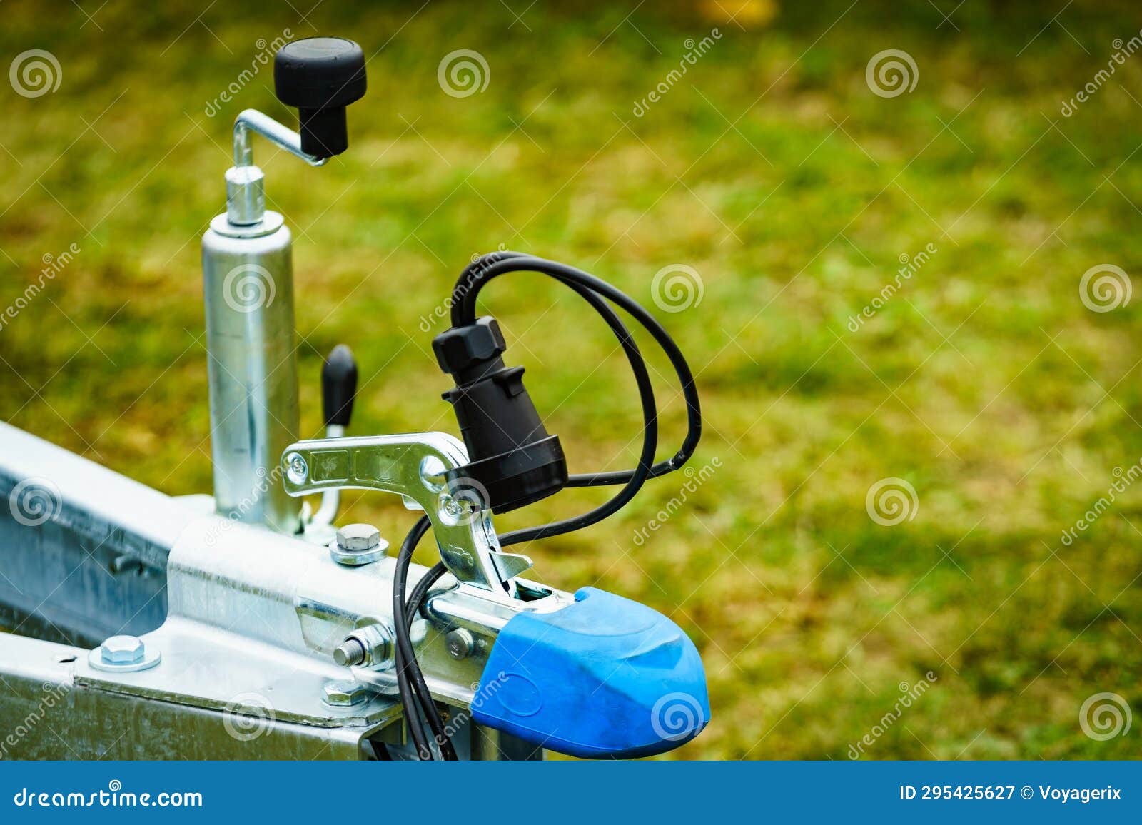 New car hitch with tow bar stock image. Image of detail - 295425627