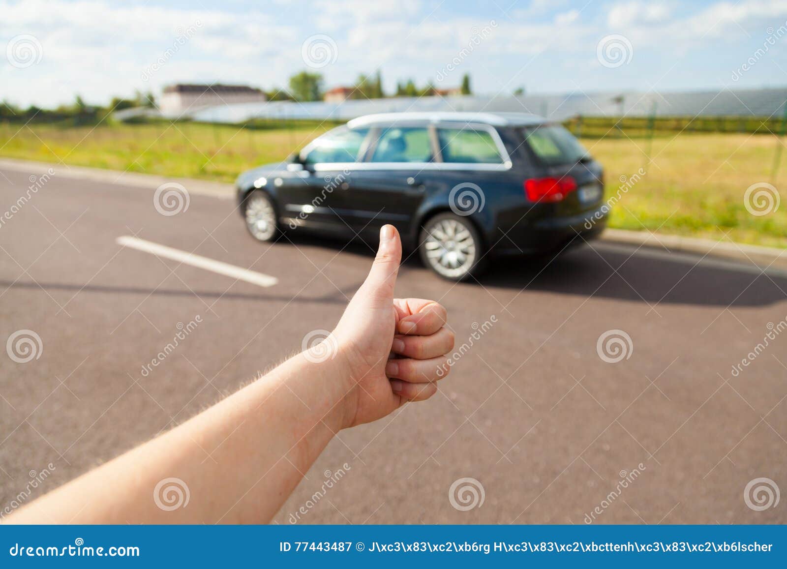 New Car with a Human Hand Thumbs Up Stock Image - Image of thumbs, male ...