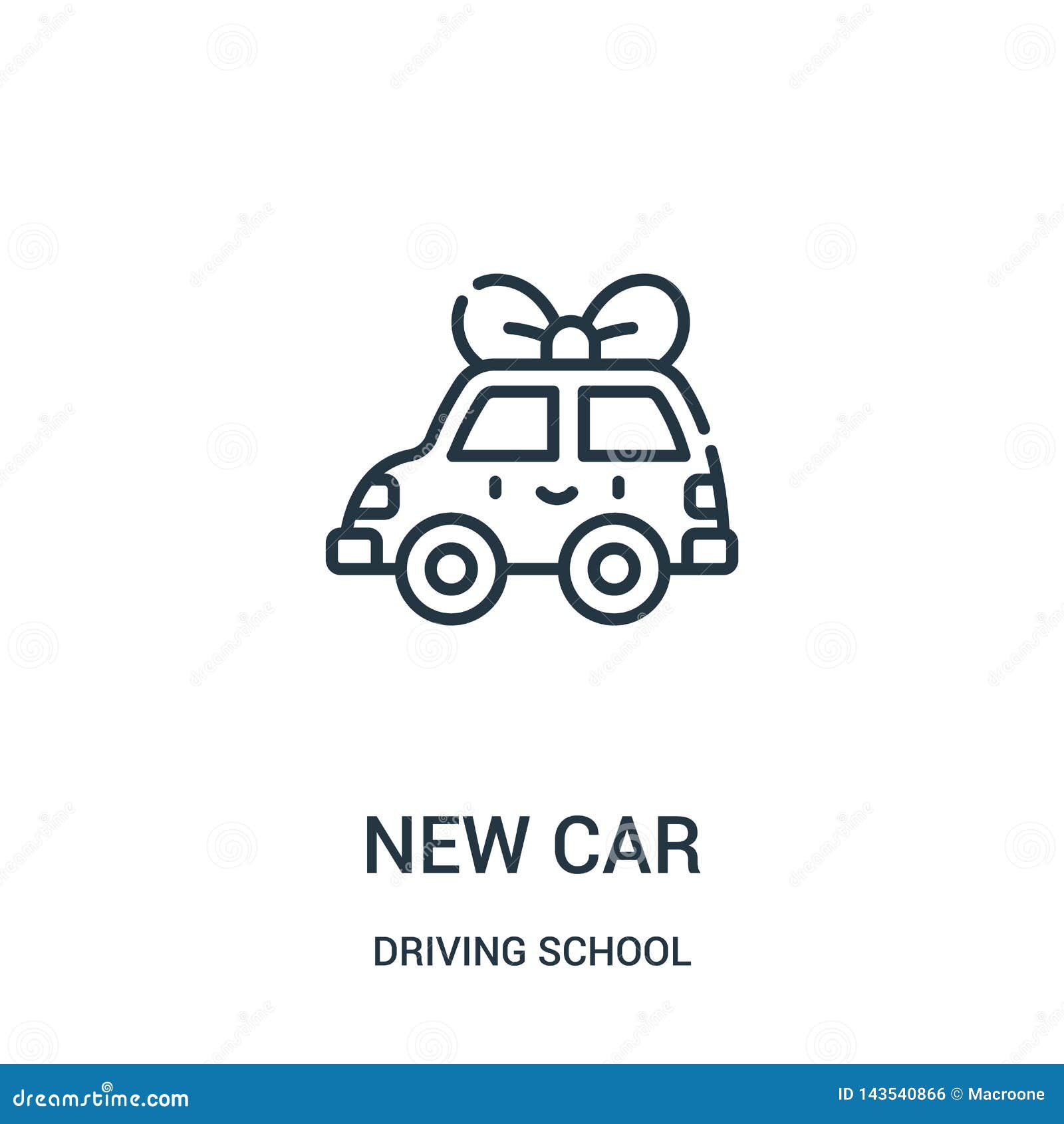 New Car Icon Vector from Driving School Collection. Thin Line New Car ...