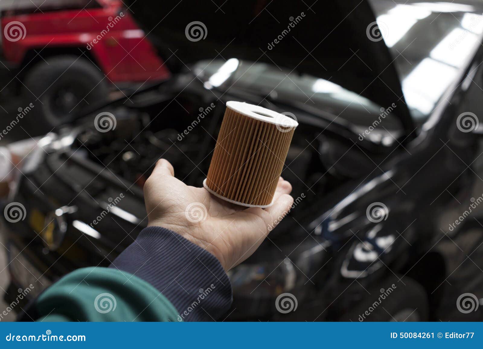 New car oil filter stock image. Image of technology, worker - 50084261