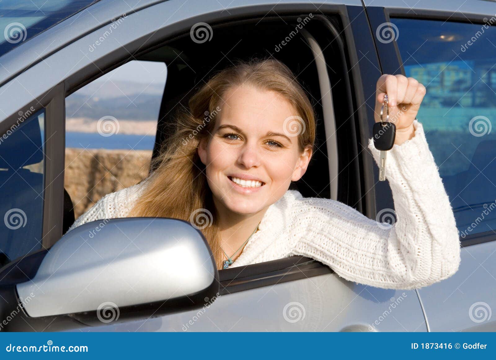 New car owner stock photo. Image of driving, young, happy - 1873416