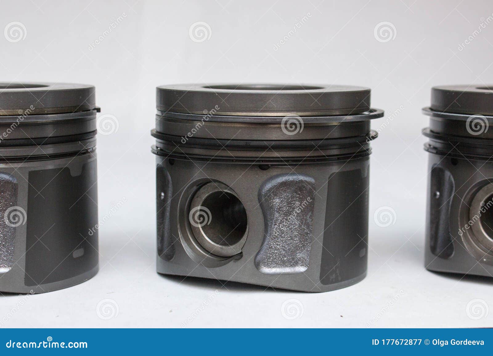 New Car Piston Isolated on White Background Stock Image - Image of ...