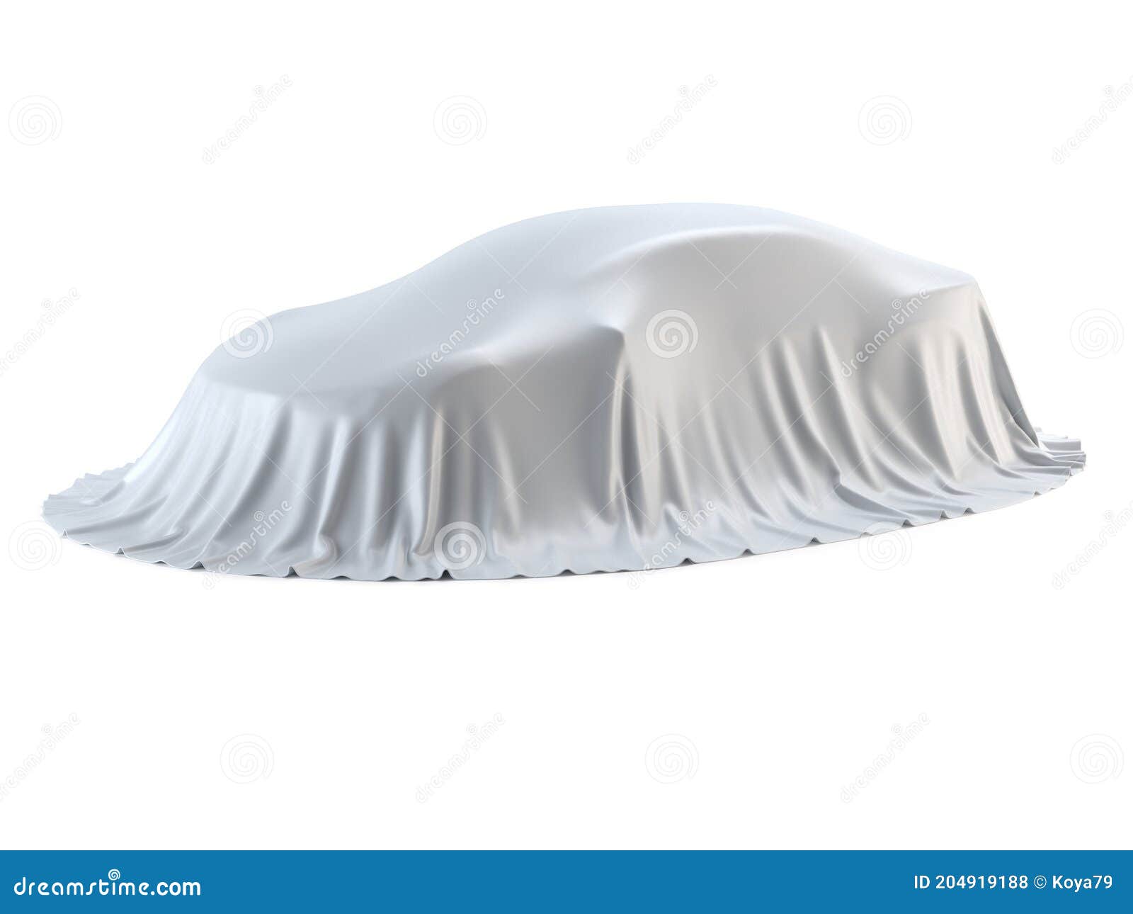 New Car Presentation, Model Reveal, Hidden Under White Sheet, Isolated ...