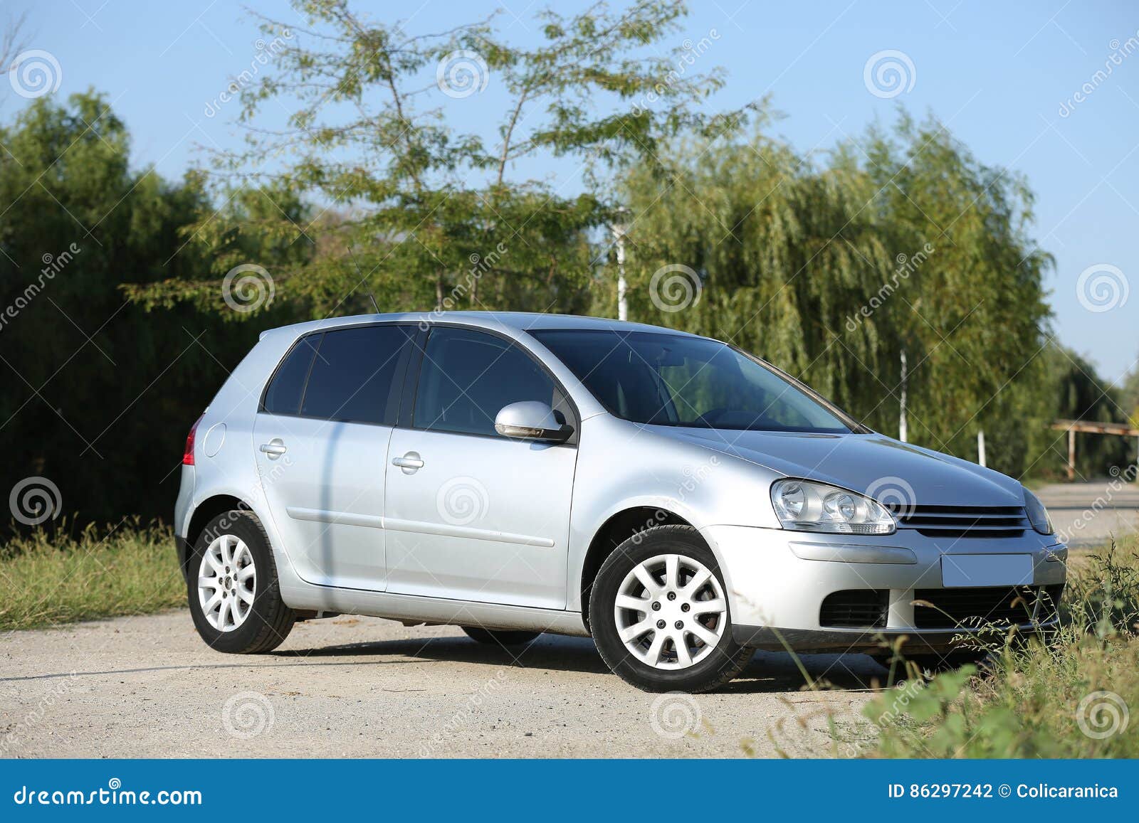 New car on the road stock photo. Image of outdoors, alley - 86297242