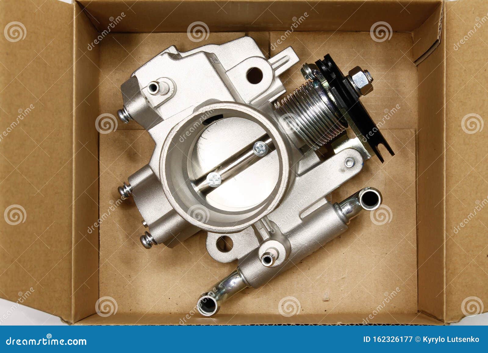 New Car Throttle Valve in Box Stock Image - Image of metallic, clean ...
