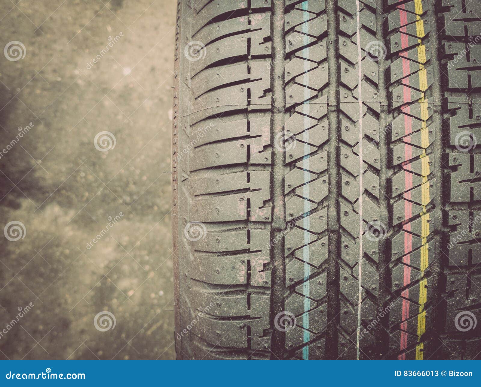 New car tire stock image. Image of texture, closeup, wheel - 83666013