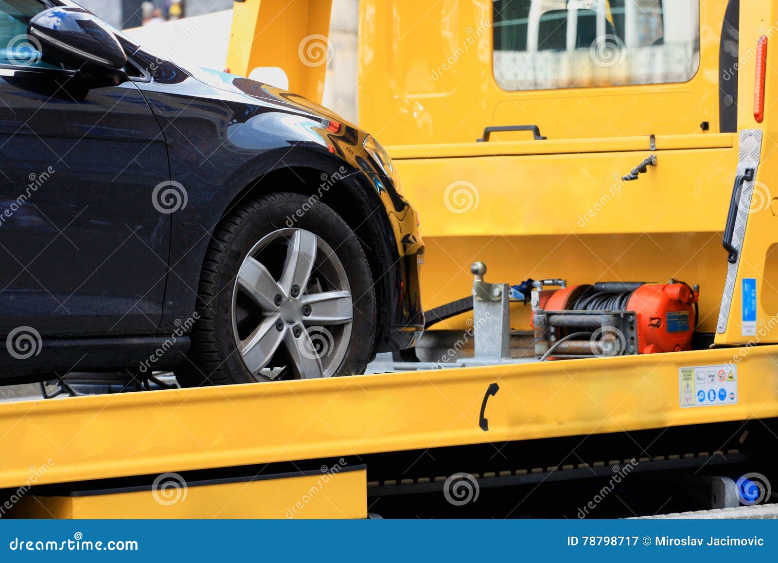 New Car Transported on Tow Track Stock Image - Image of road ...