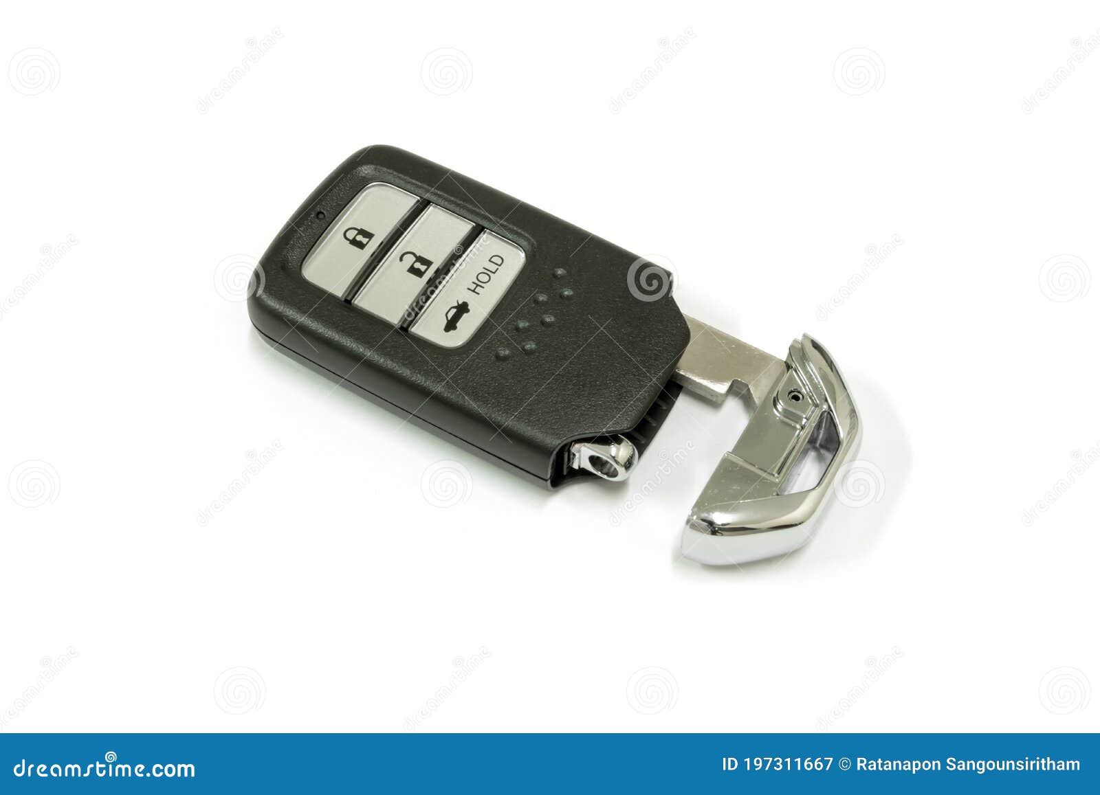 New Car Wave Key with Remote Control on White Background, Isolated ...