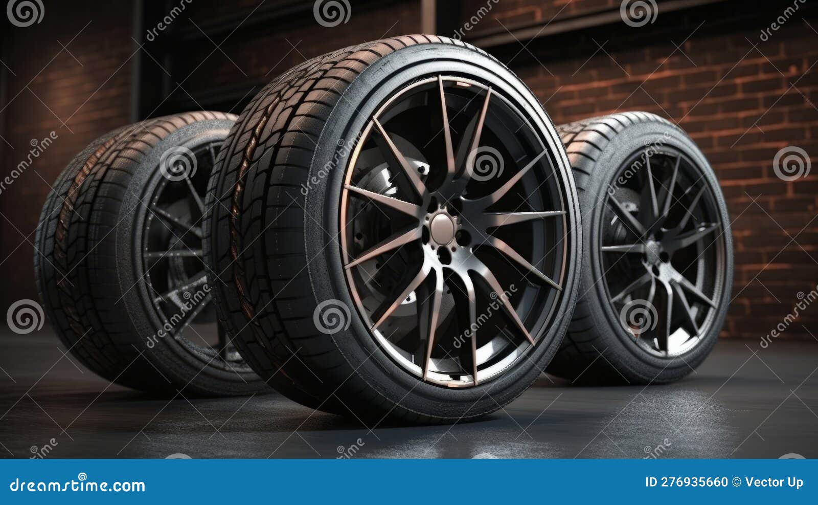 New Car Wheels. Generative AI Stock Photo - Image of brake, tire: 276935660