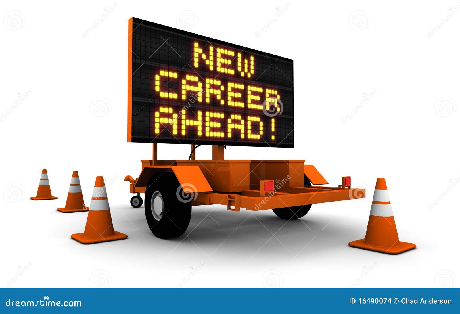 New Career Ahead! - Road Construction Sign Stock Illustration ...