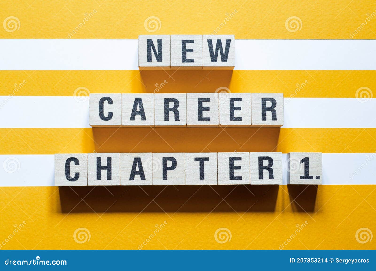 New Career Chapter One Word Concept on Cubes Stock Photo - Image of ...