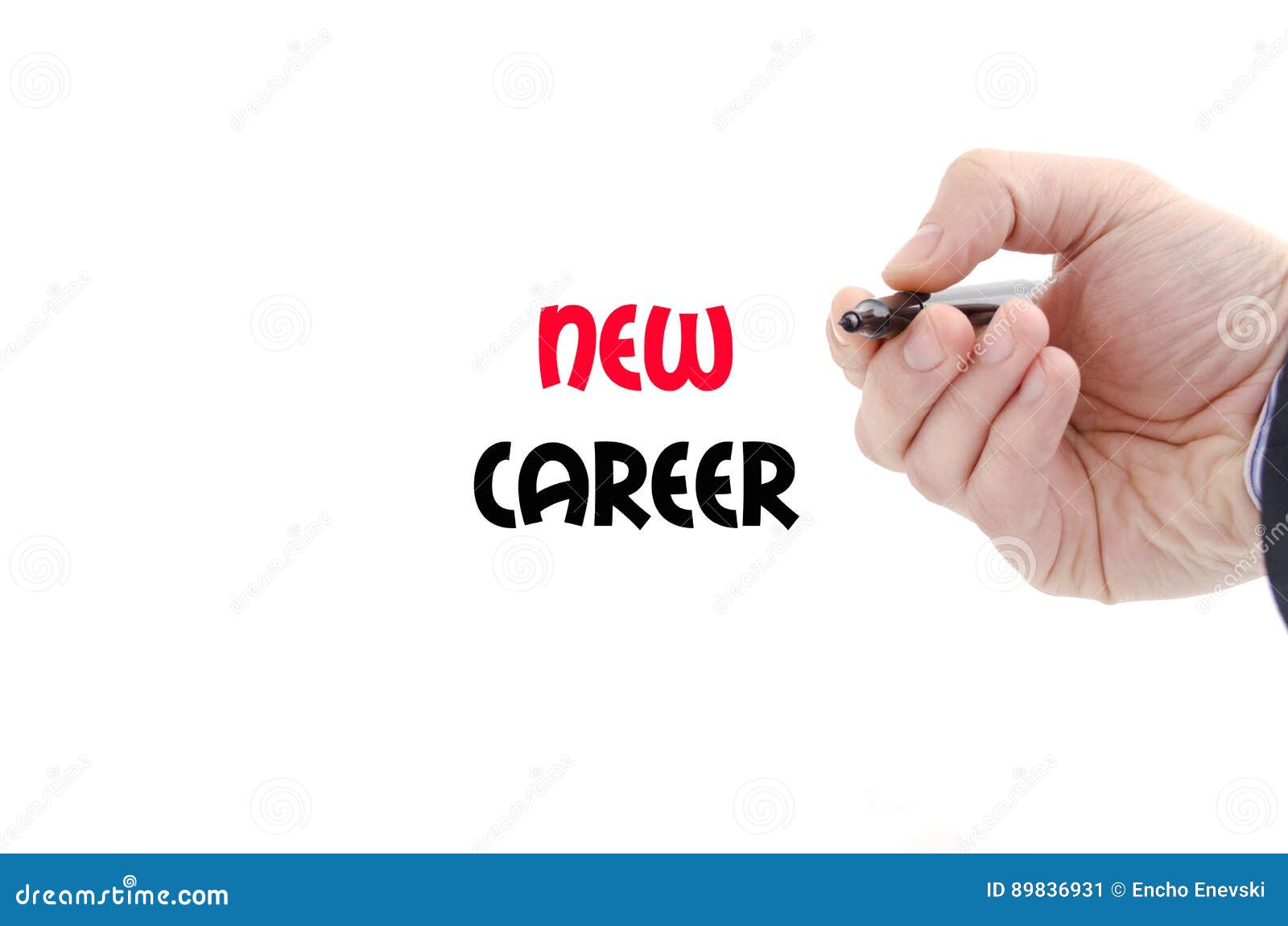 New career text concept stock image. Image of sign, hiring - 89836931