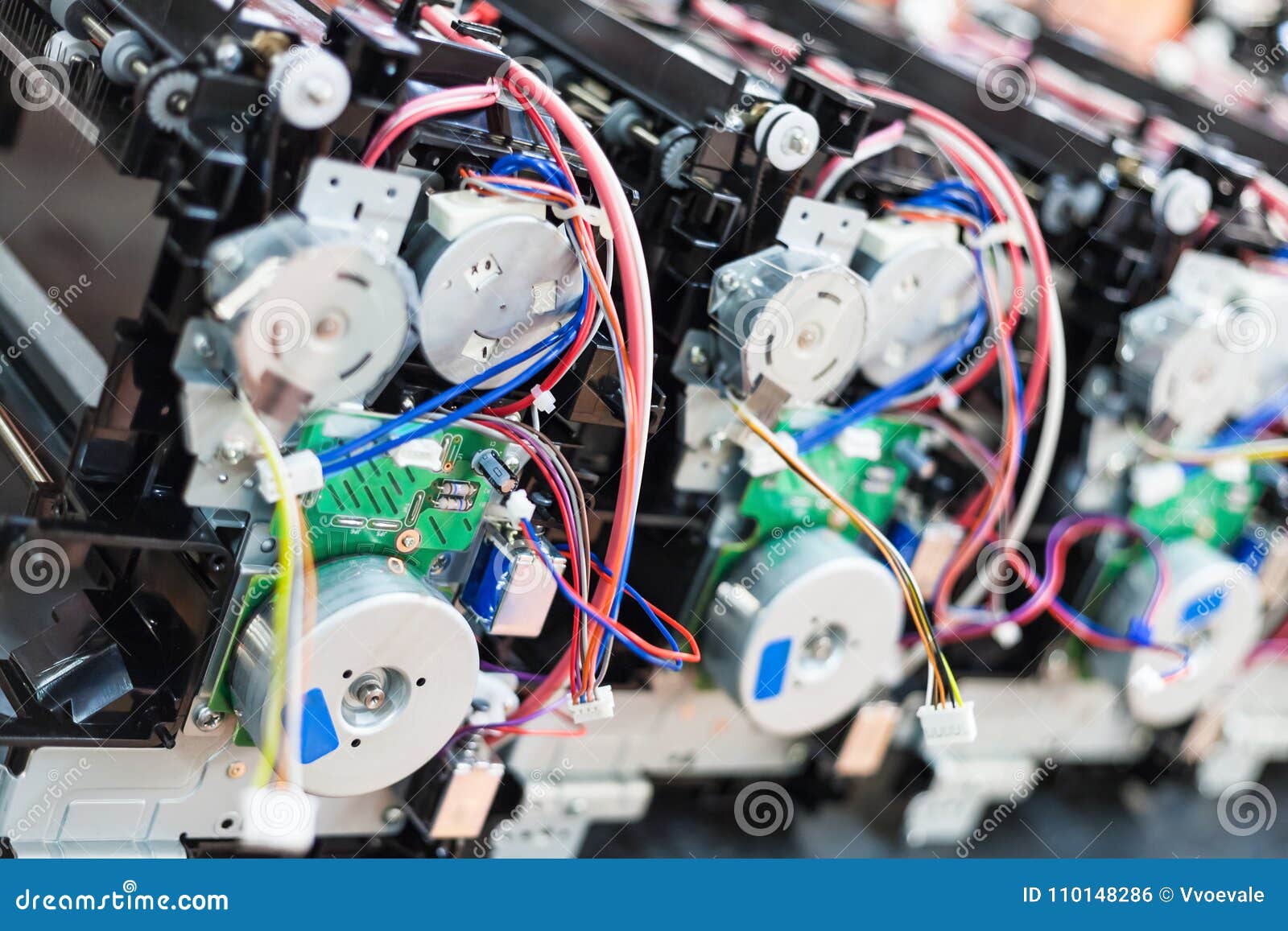 New Cartridges during Assembling of New Printers Stock Photo - Image of ...