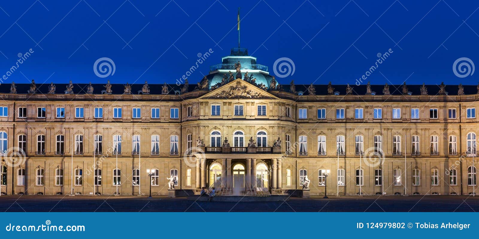 New Castle Stuttgart Germany in the Evening Stock Photo - Image of ...