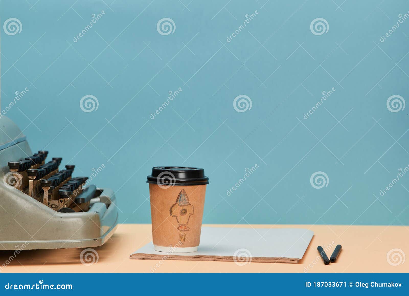 New Chapter. Creative Writing. Authors Workplace, Typewriter and Paper ...