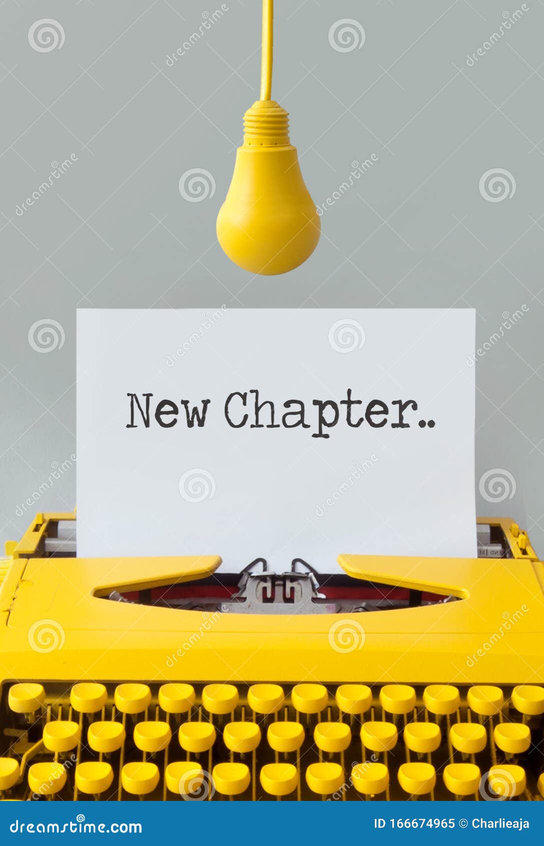 New Chapter Typewriter Closeup Stock Image - Image of hanging ...