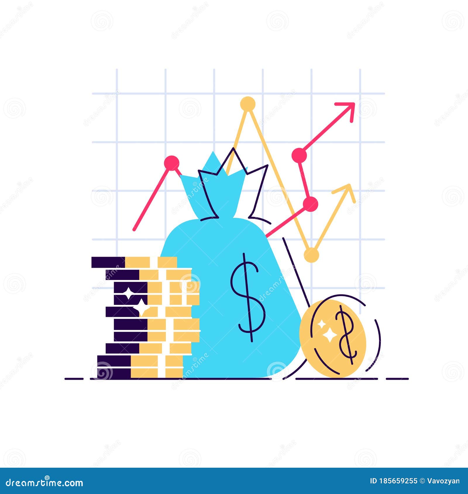 Financial High Return on Investment Stock Vector - Illustration of ...
