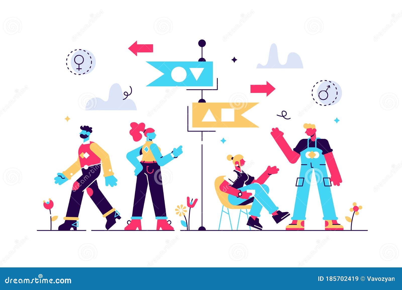 Segregation Vector Illustration. Flat Tiny Stock Vector - Illustration ...