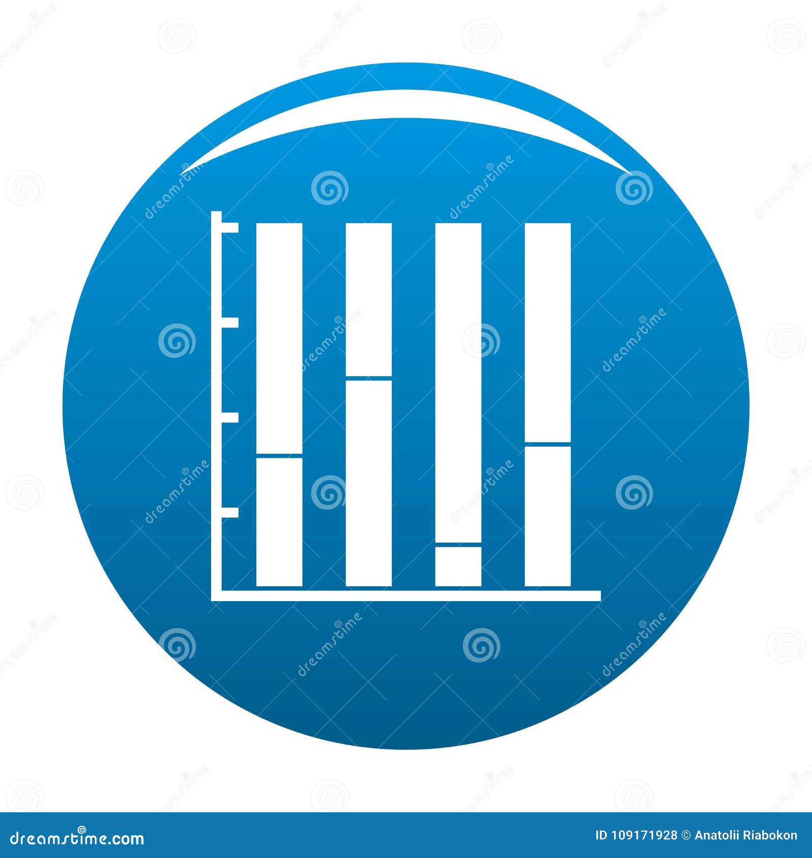 New chart icon blue vector stock vector. Illustration of profit - 109171928