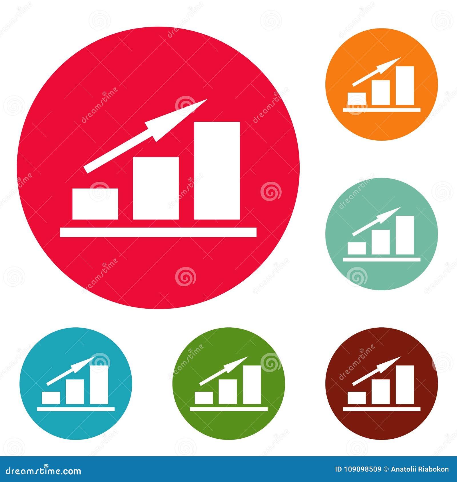 New Chart Icons Circle Set Vector Stock Vector - Illustration of ...