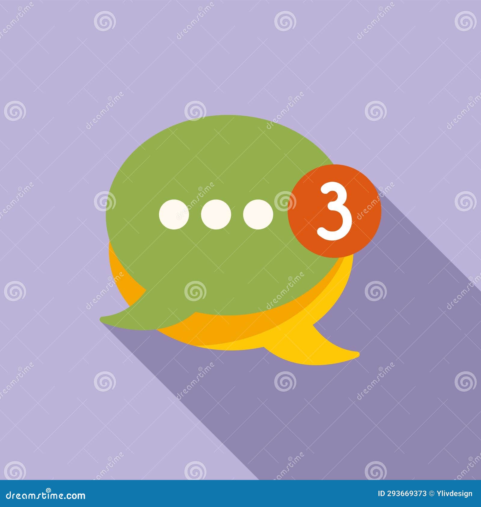 New Chat Icon Flat Vector. Media Network Stock Vector - Illustration of ...