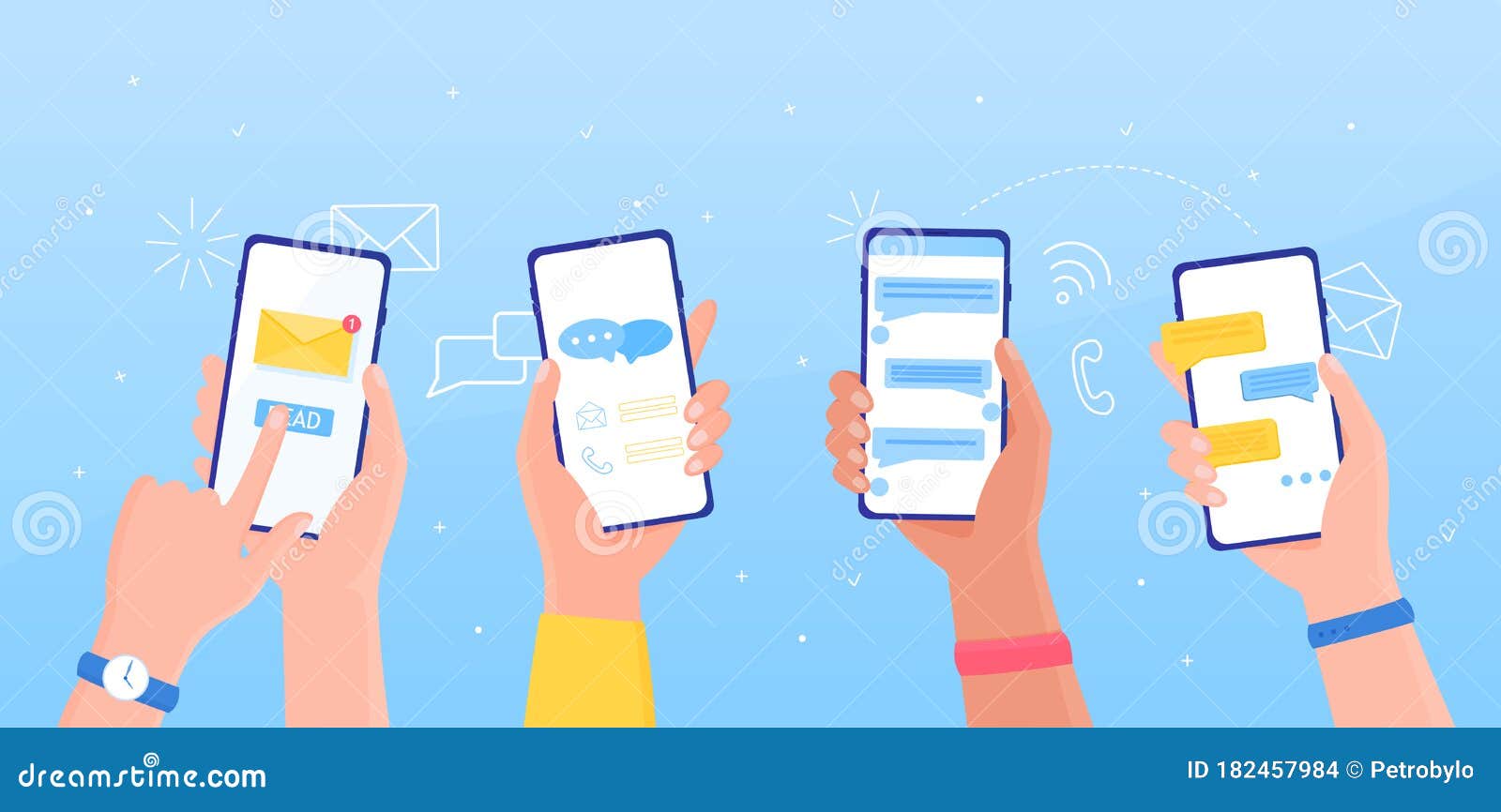 Messages Cartoon Vector | CartoonDealer.com #102240985