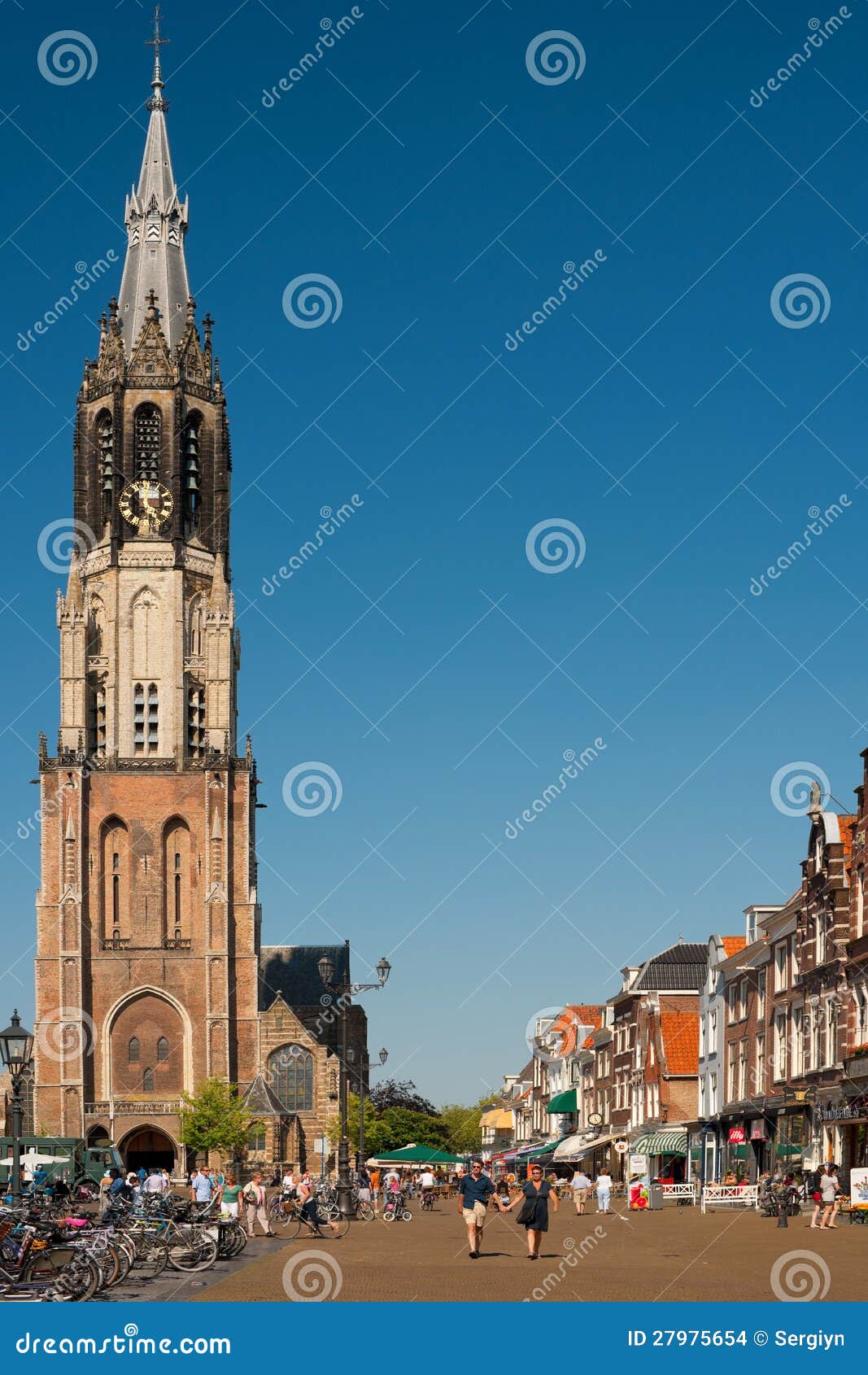 New Church on the Delft Market Square Editorial Stock Image - Image of ...