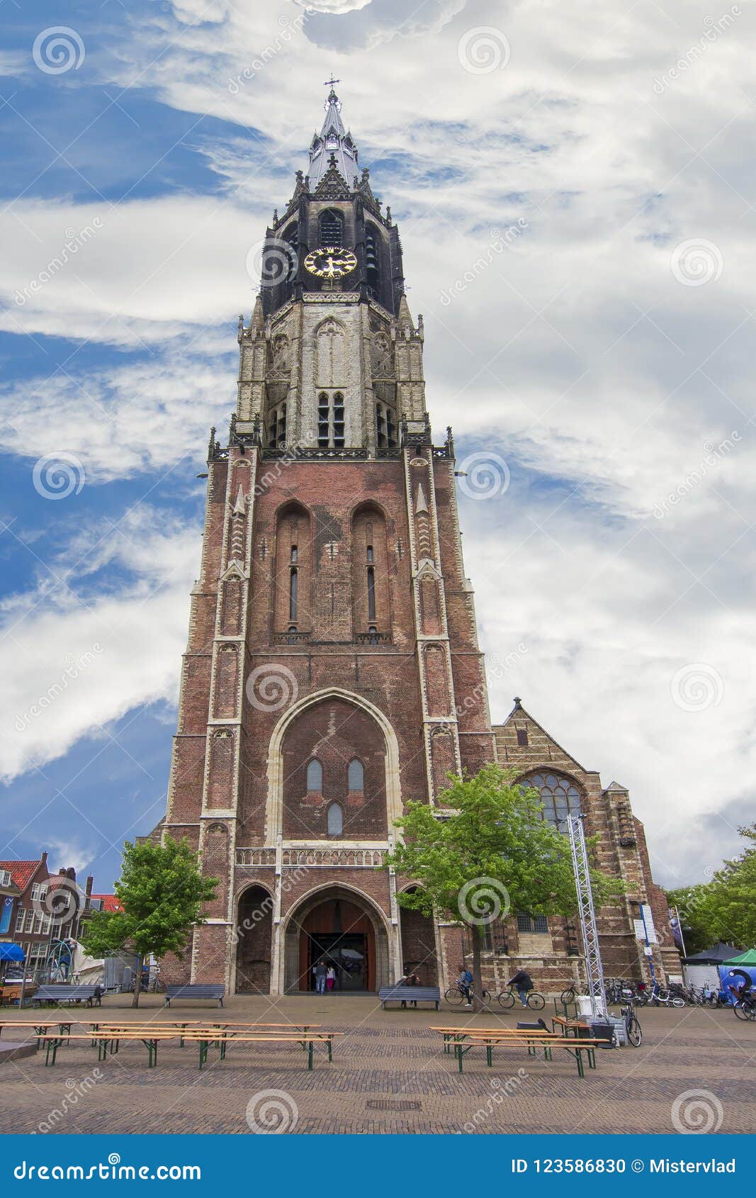 New Church on Market Square, Delft, Netherlands Editorial Image - Image ...