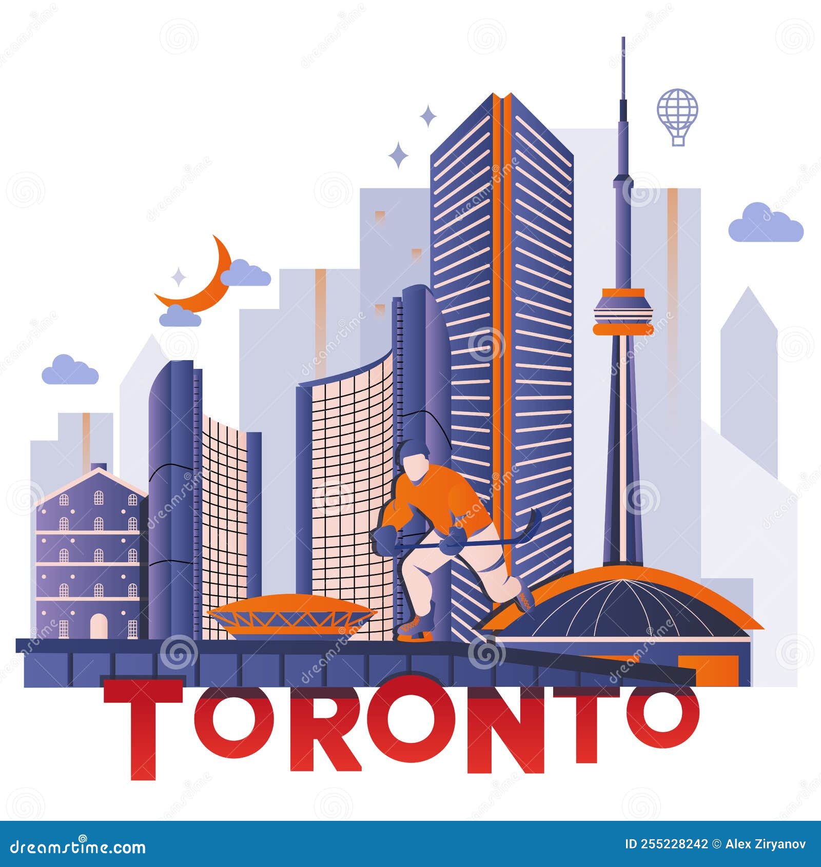Toronto Branding Technology Concept Stock Vector - Illustration of draw ...
