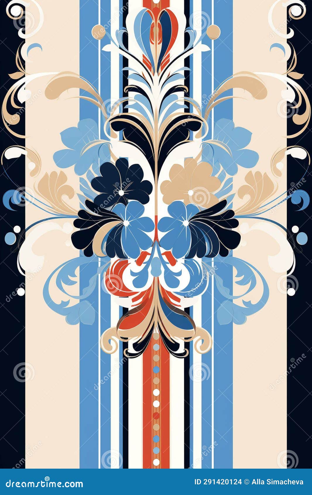 New Classics Pattern Motifs Stripes Stock Illustration - Illustration ...