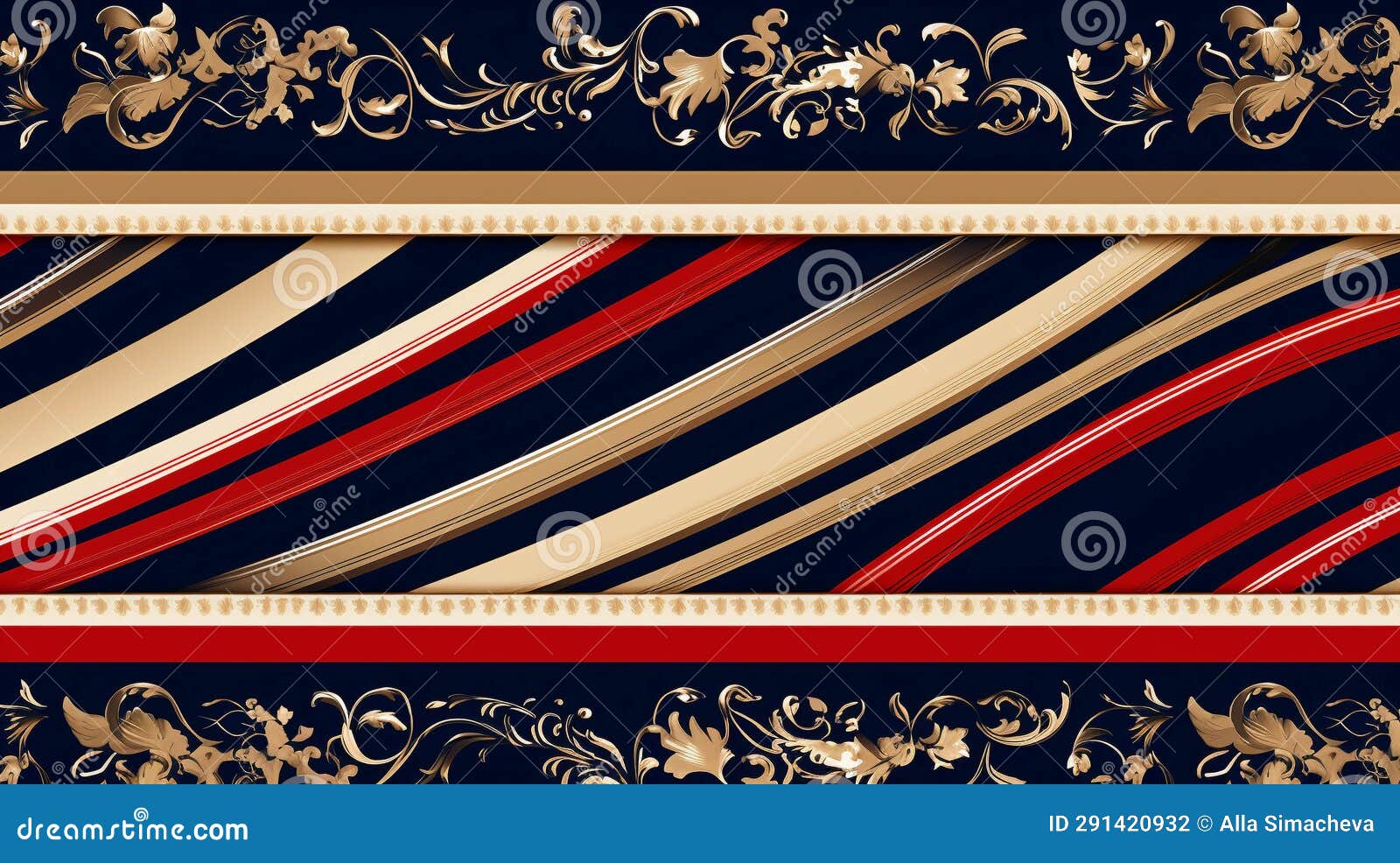 New Classics Pattern Motifs Stripes Stock Illustration - Illustration ...