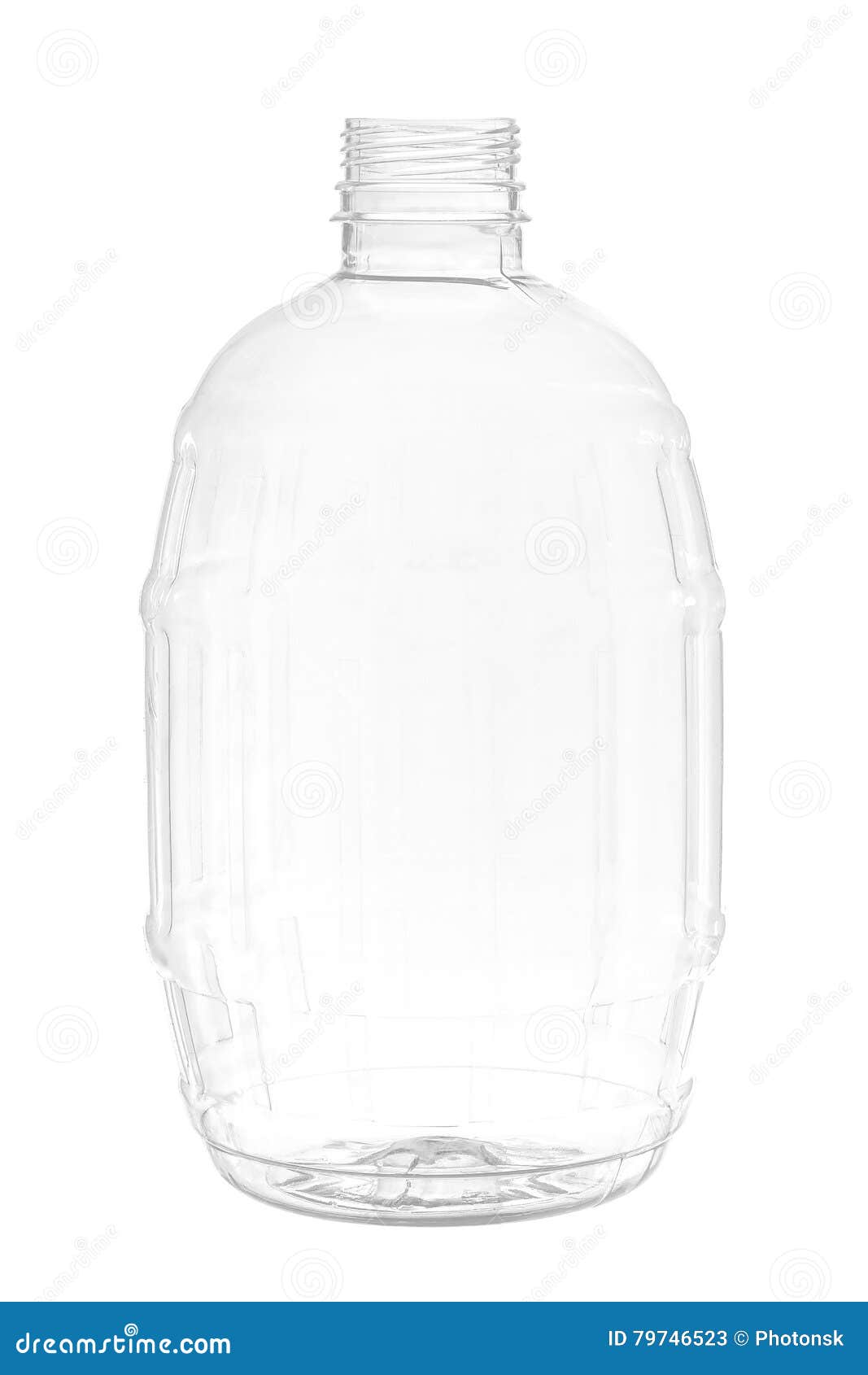 New, Clean, Empty Plastic Bottle on White Background Stock Image ...