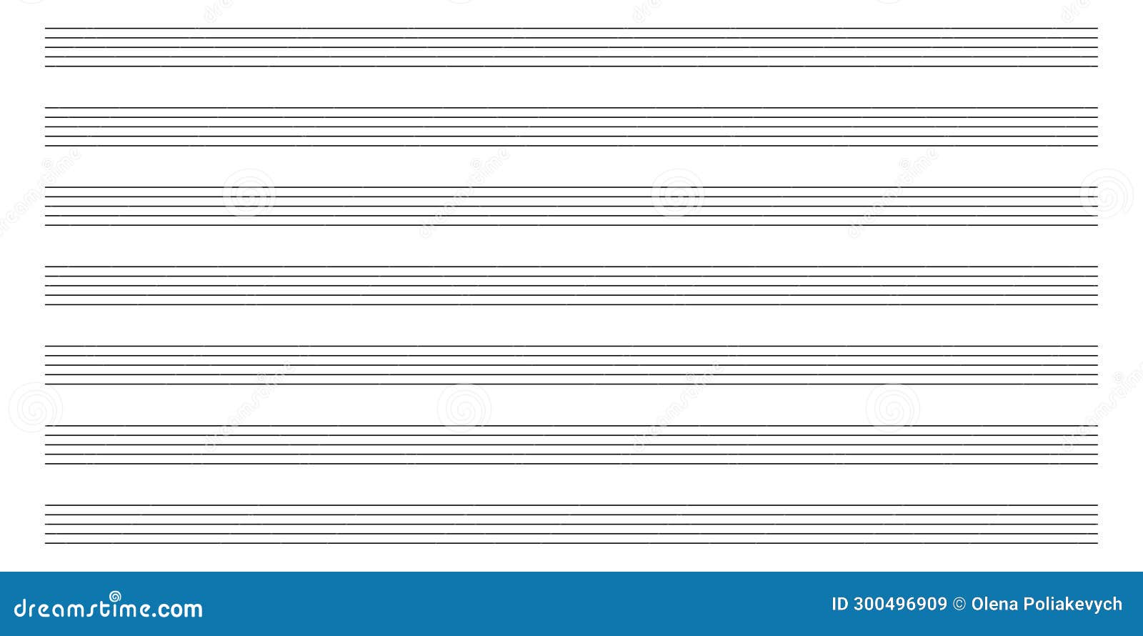 New Clean Notes Print Pad. Music Notes Stave Notation. Vector ...