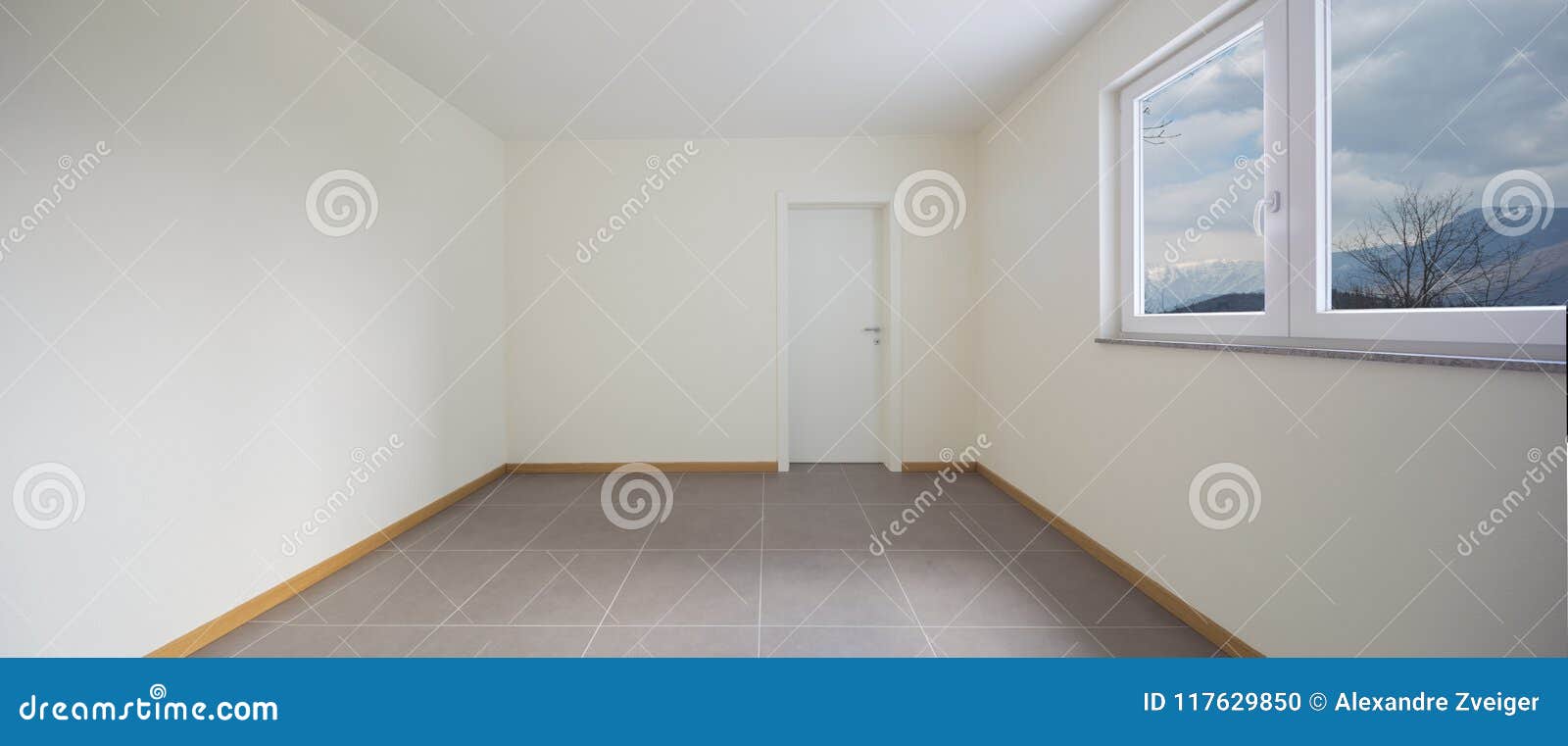 New, Clean and Empty Room Just Renovated Stock Photo - Image of modern ...