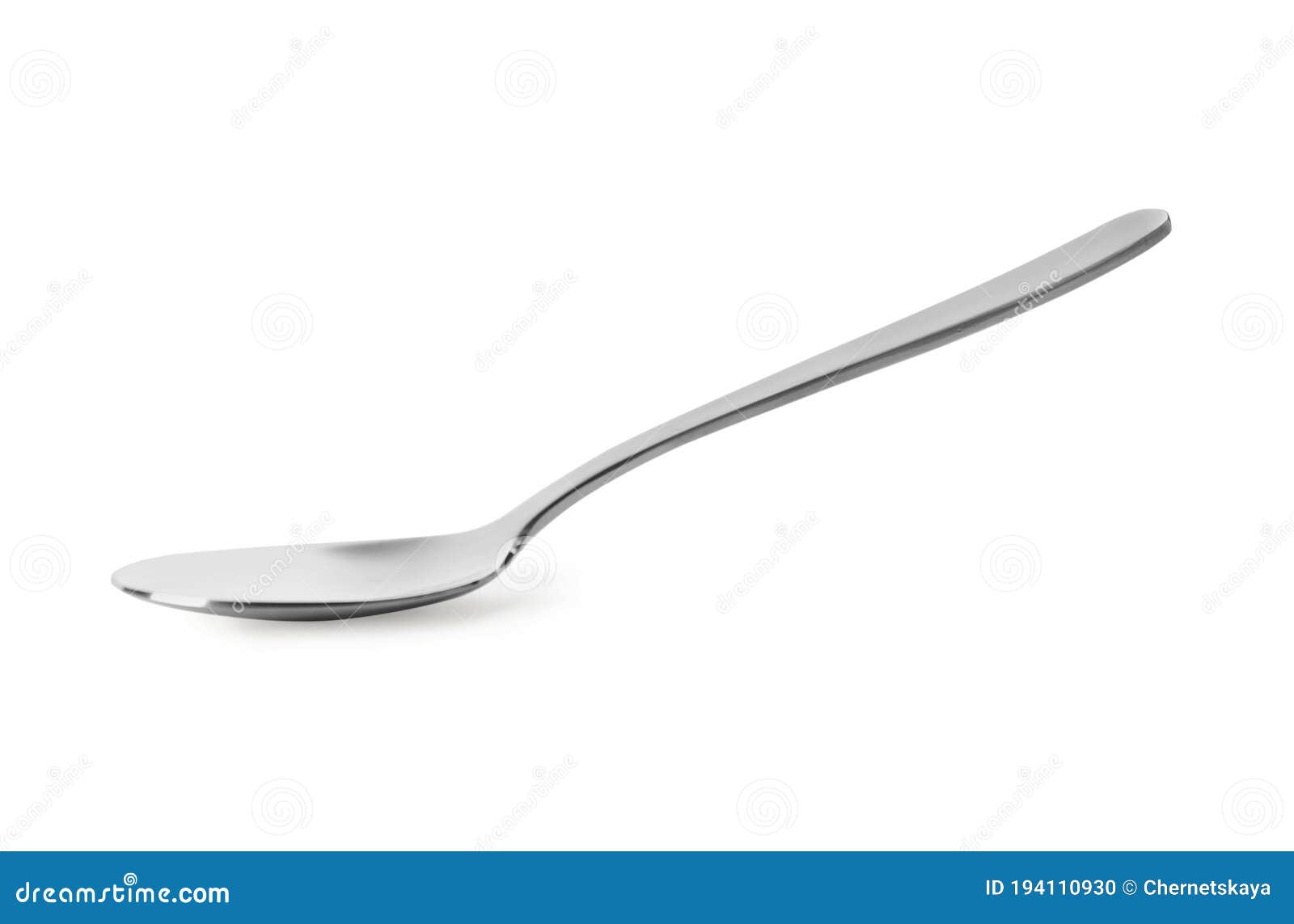 New Clean Shiny Spoon Isolated Stock Photo - Image of clear, fall ...