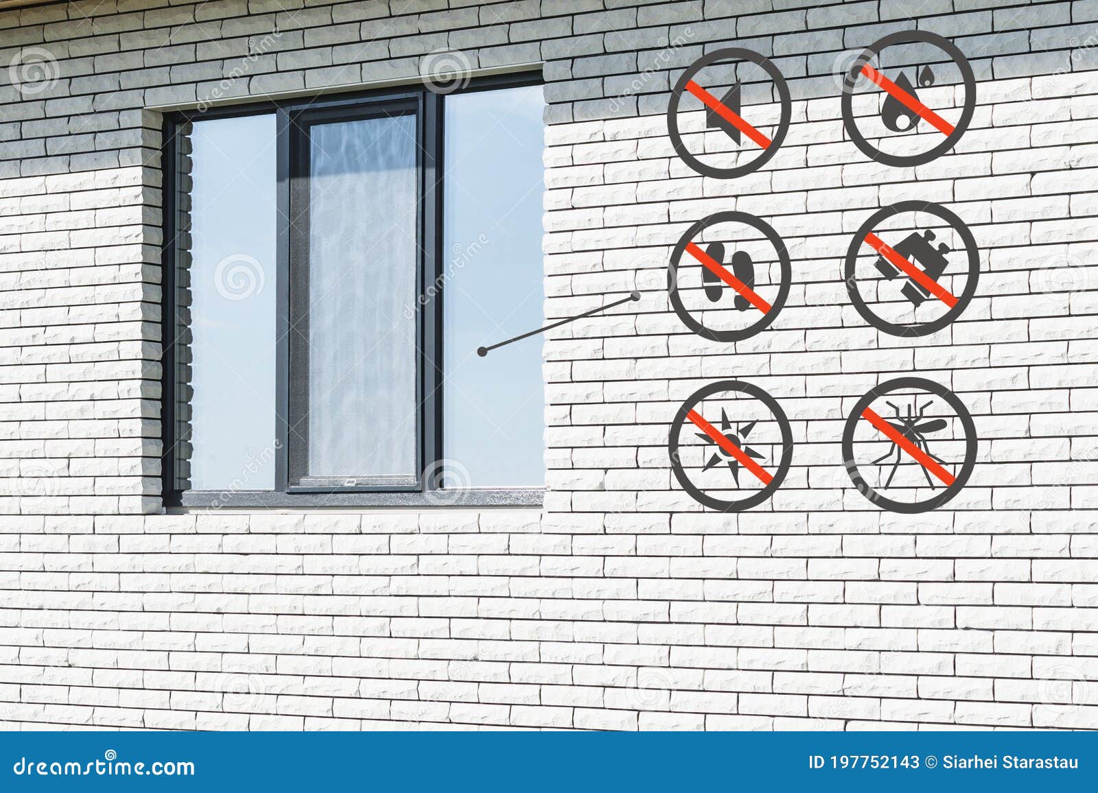 New Close-up Window in a Building Under Construction Stock Image ...