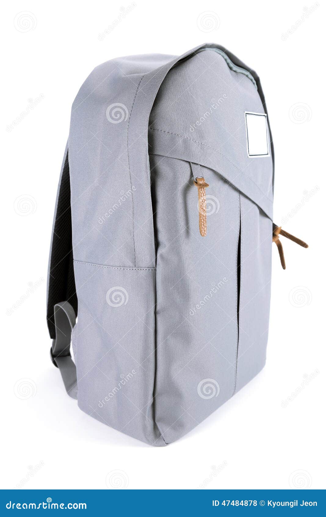 New Closed Backpack Isolated on White Stock Photo - Image of fashion ...