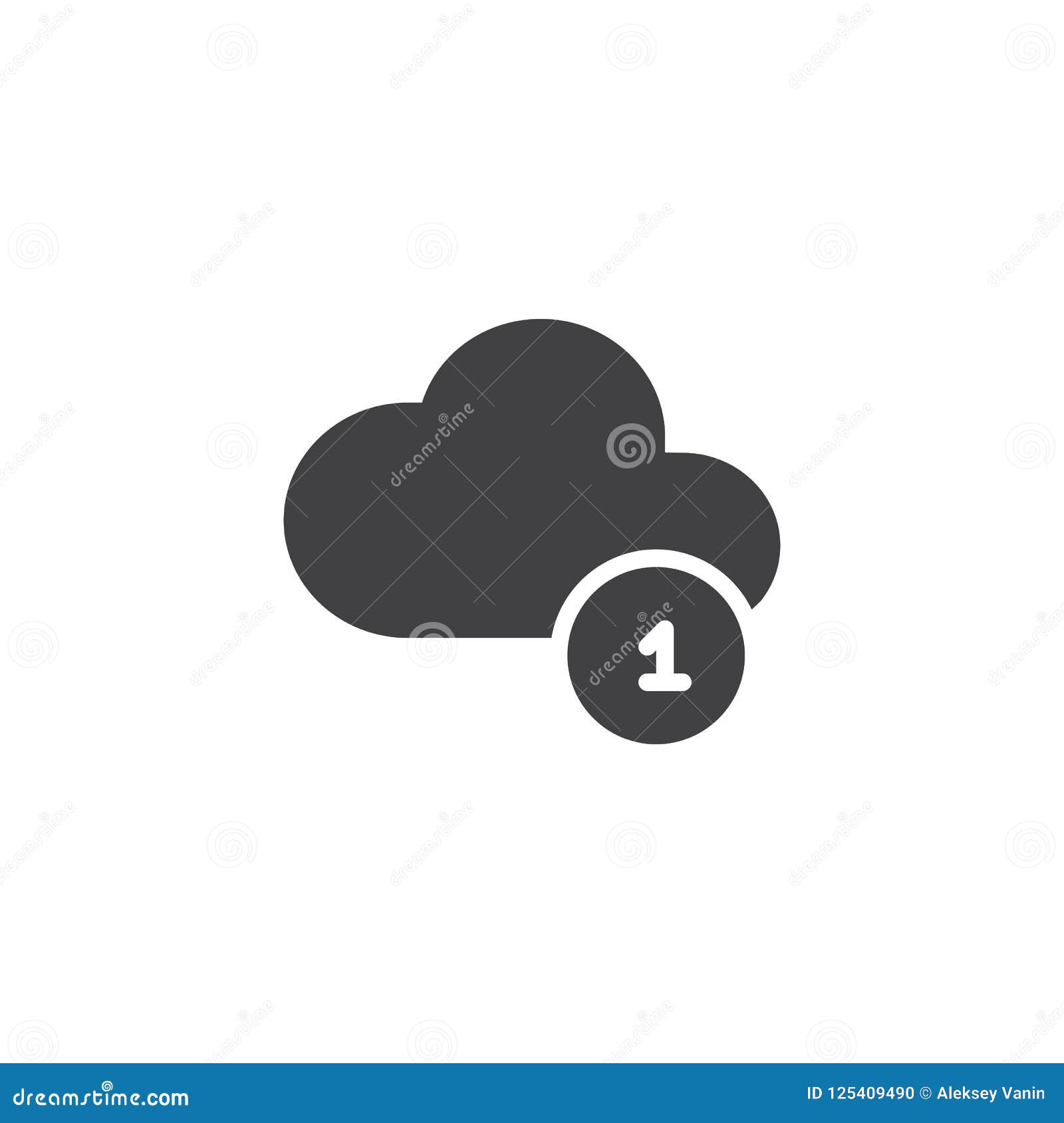 New Cloud Notification Vector Icon Stock Vector - Illustration of cloud ...
