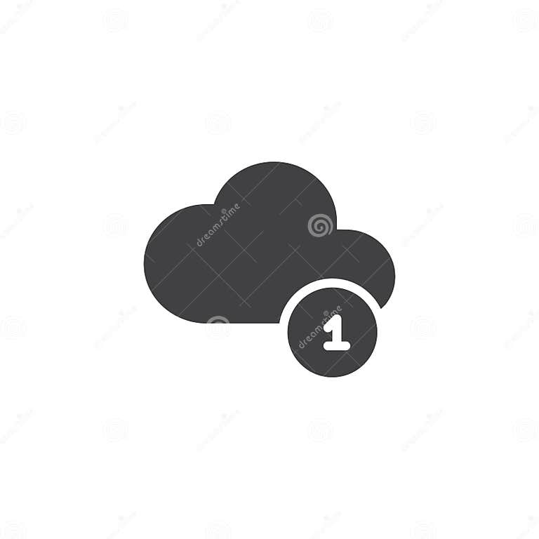 New Cloud Notification Vector Icon Stock Vector - Illustration of cloud ...